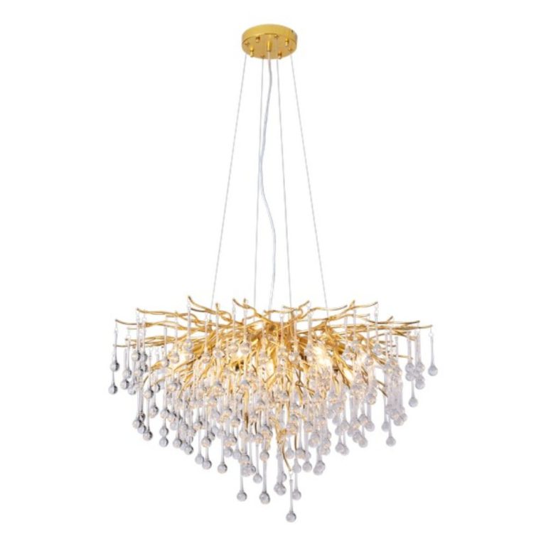 Kalisi – Златен Висечки лустер 12xE14 - HomeLight